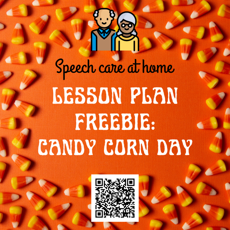 Lesson Plan Freebie: Candy Corn Day - Speech Care at Home | Speech ...