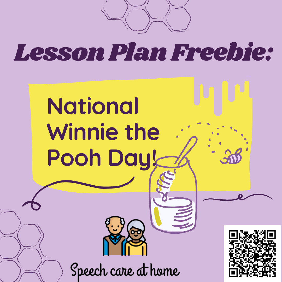 Lesson Plan Freebie: National Winnie the Pooh Day - Speech Care at Home ...