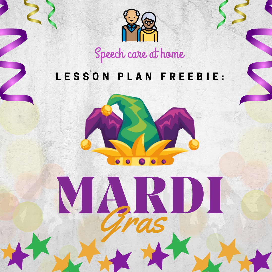 Lesson Plan Freebie: Mardi Gras - Speech Care at Home | Speech ...